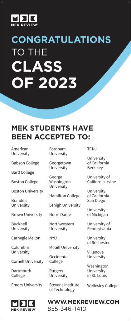 College Info Session: 2019 Seminar Recap – MEK Review
